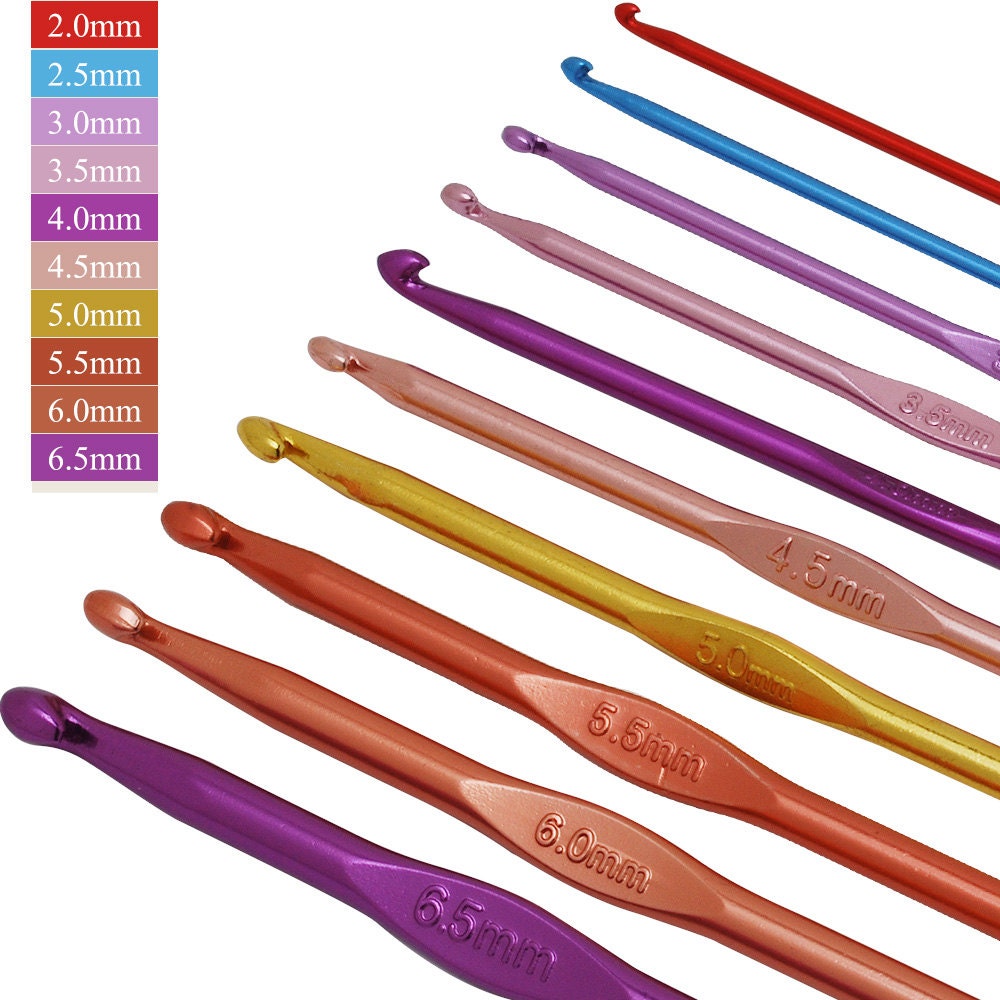 1 Set(22 Pcs) Colorful Crochet Needle, Crochet Hook Set,gift for ...