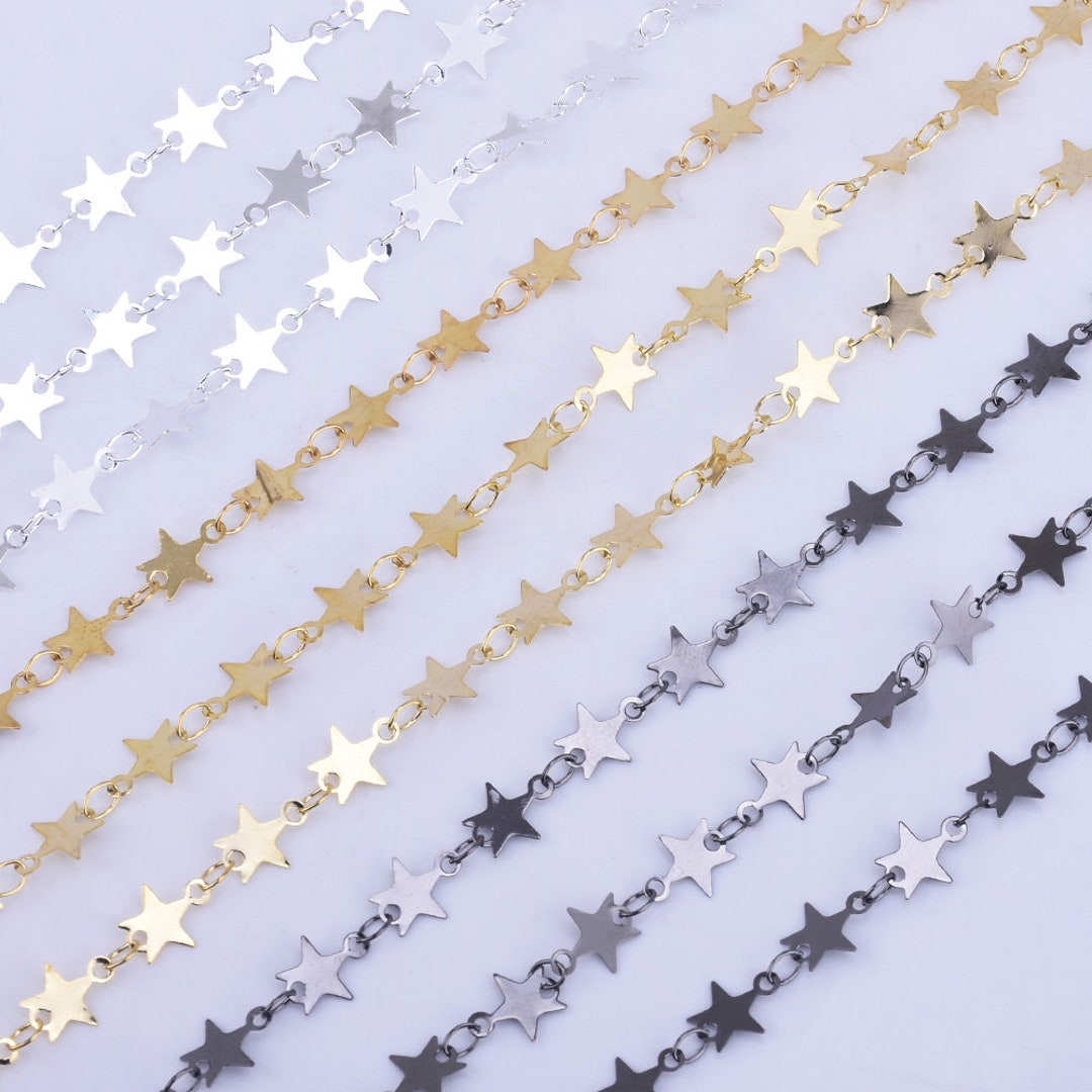 7*7mm Star Chain Hand Wrought Bulk Chain Gold Plated Chain,silver ...