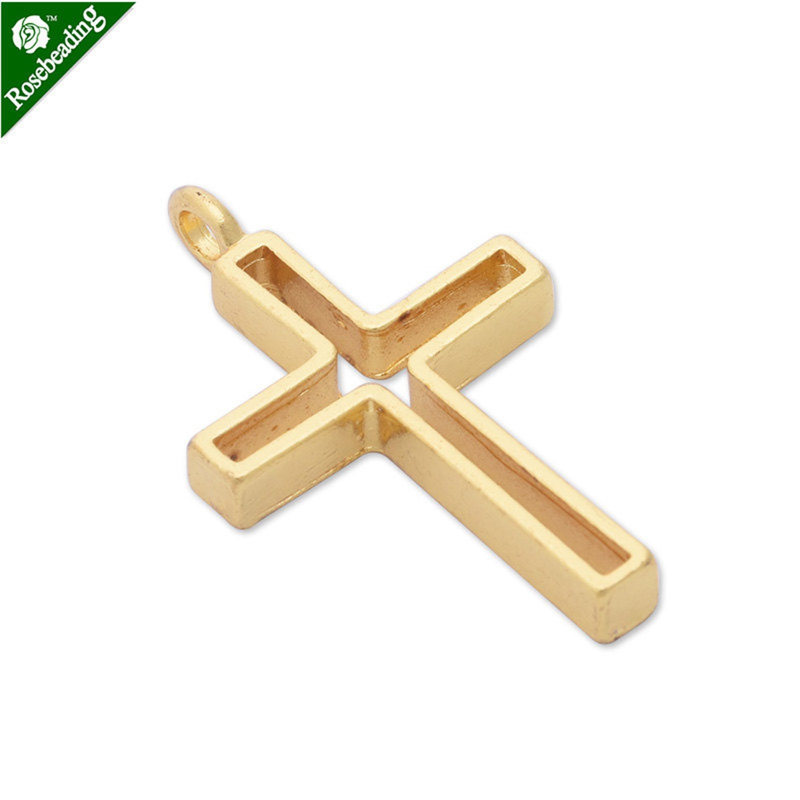 10 Metal Cross Frame 33*23*4mm Open Back Pendant Zinc Alloy Pendant ...