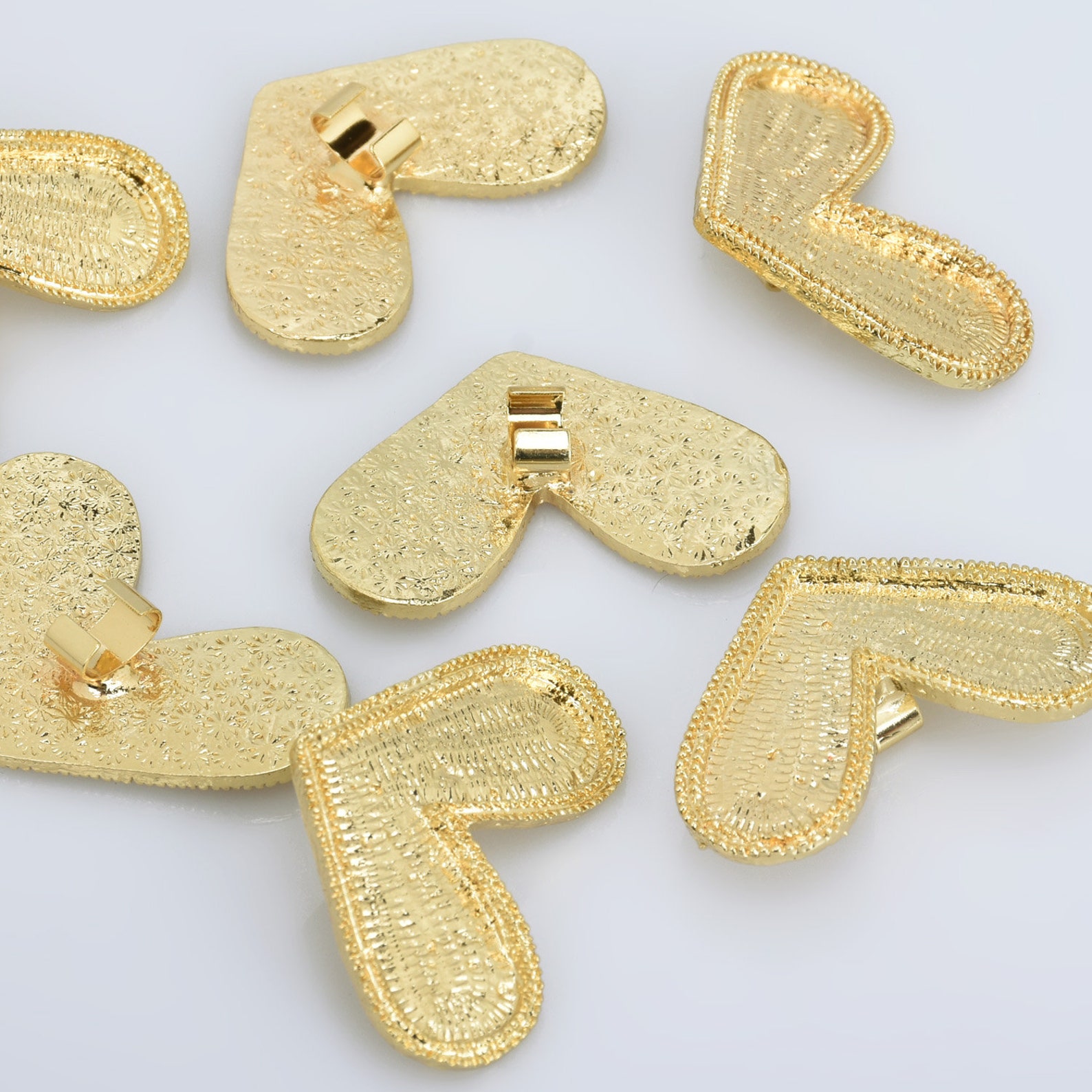 Golden Plated Hair Buckle With Bezel Fit Rubber Band or Hair - Etsy