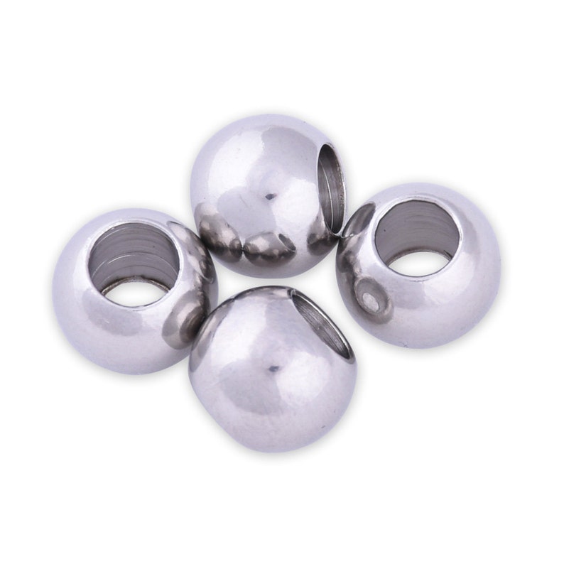 Stainless Steel Round Smooth Seamed Spacers, Platinum Color, Spacer ...