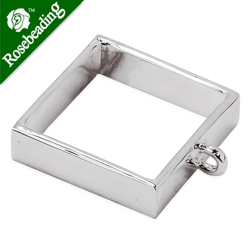10PCS 2525mm Square Open Back Bezel Pendant Open Back for - Etsy