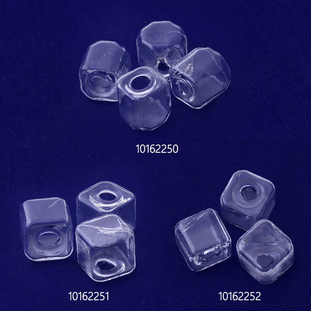 10pcs Square Shape White Clear Glass for Jewelry Pendant Wishing ...