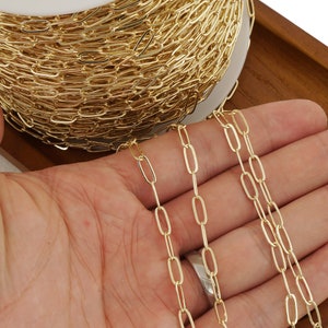 14k Gold Filled Paper Clip Chain - Unfinished, Perfect for Bracelets ...