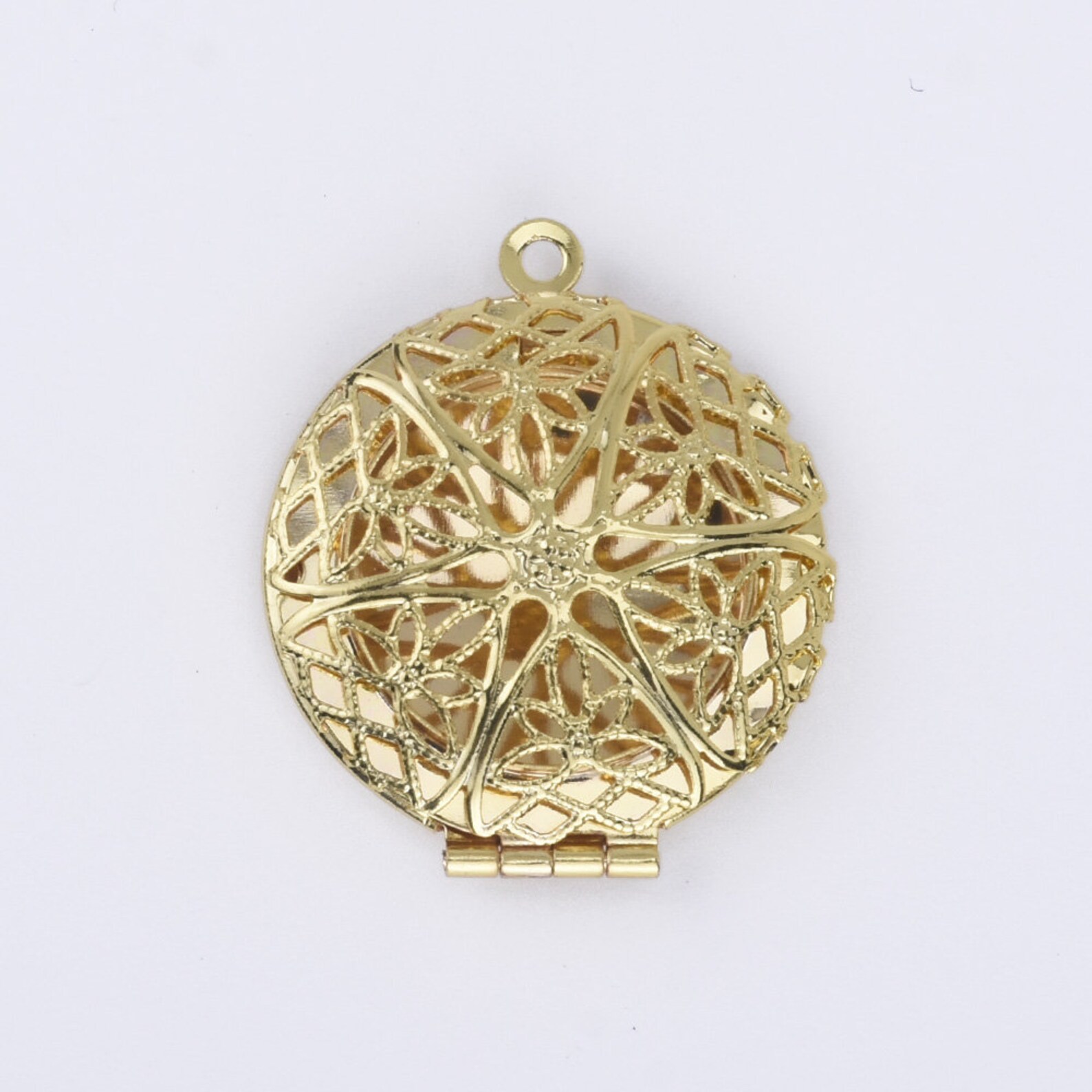 18mm Brass Round Lockets Vintage Filigree Hollow Locket | Etsy