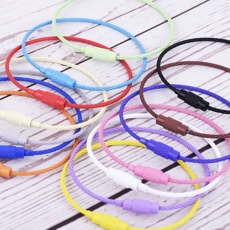 1501.5mm Wire Keychain Cable Stainless Steel Cable Key ring | Etsy