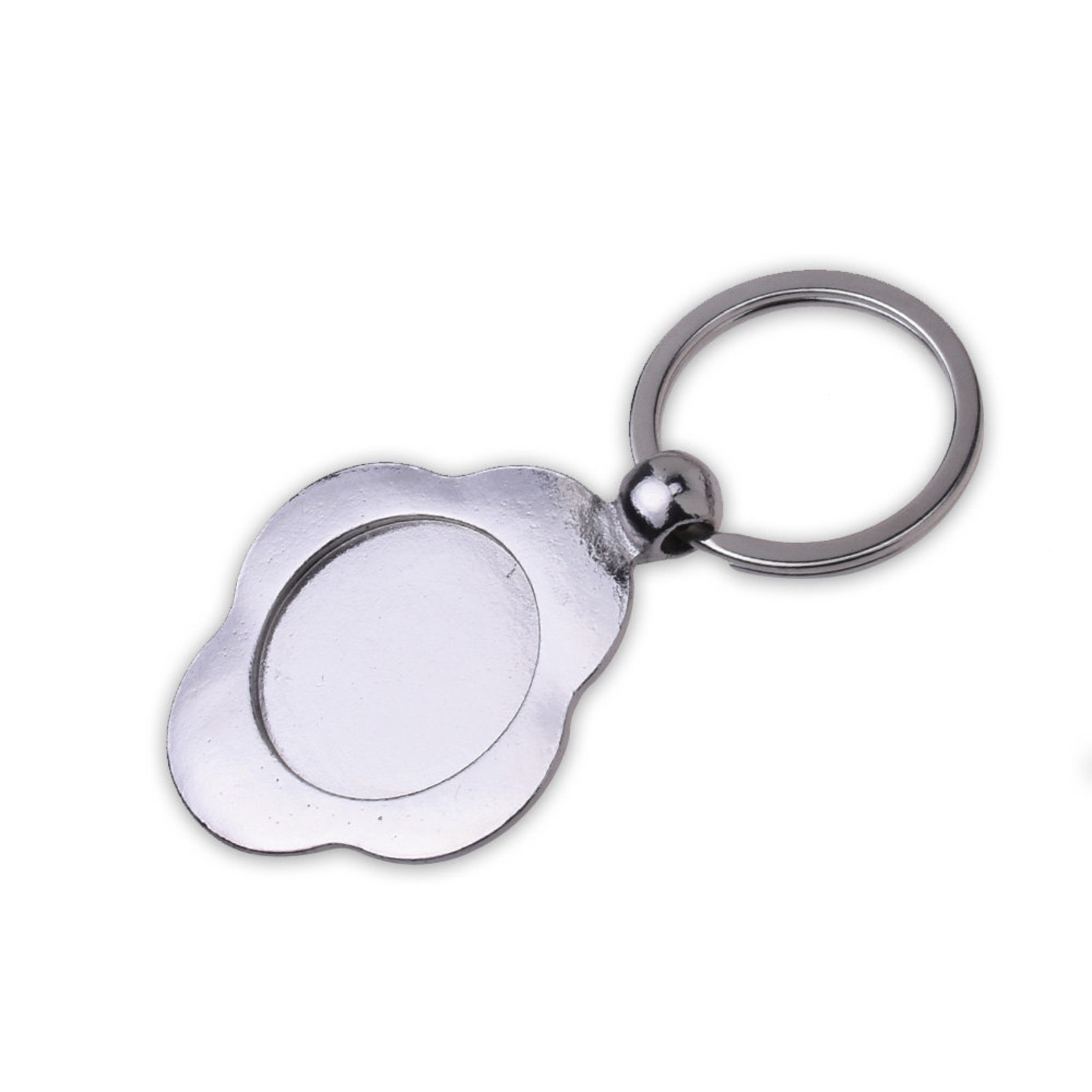 5pcs Flower Petal Bezel Key Chain ,photo Keychains DIY Kit - Blank ...