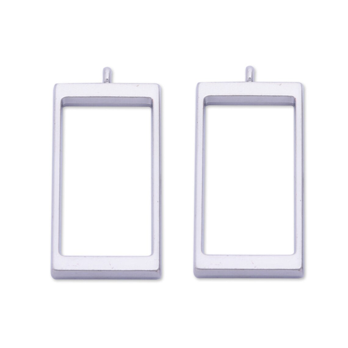 10 Metal Rectangular Frame 40.421.54mm Open Back Pendant - Etsy