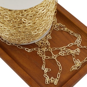 14k Gold Filled Paper Clip Chain - Unfinished, Perfect for Bracelets ...