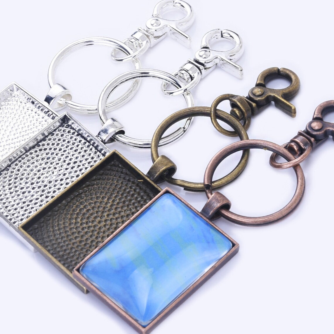 2535mm Zinc Alloy DIY Key Chain Kits Bezel Pendant Trays - Etsy