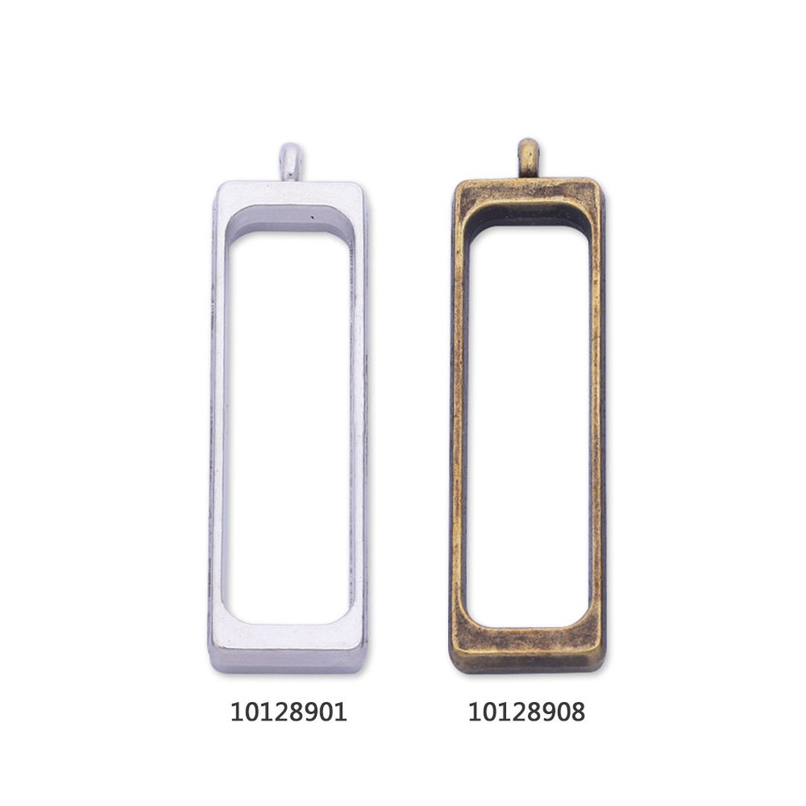 10 Metal Rectangular Frame 40.3124mm Open Back Pendant Resin | Etsy