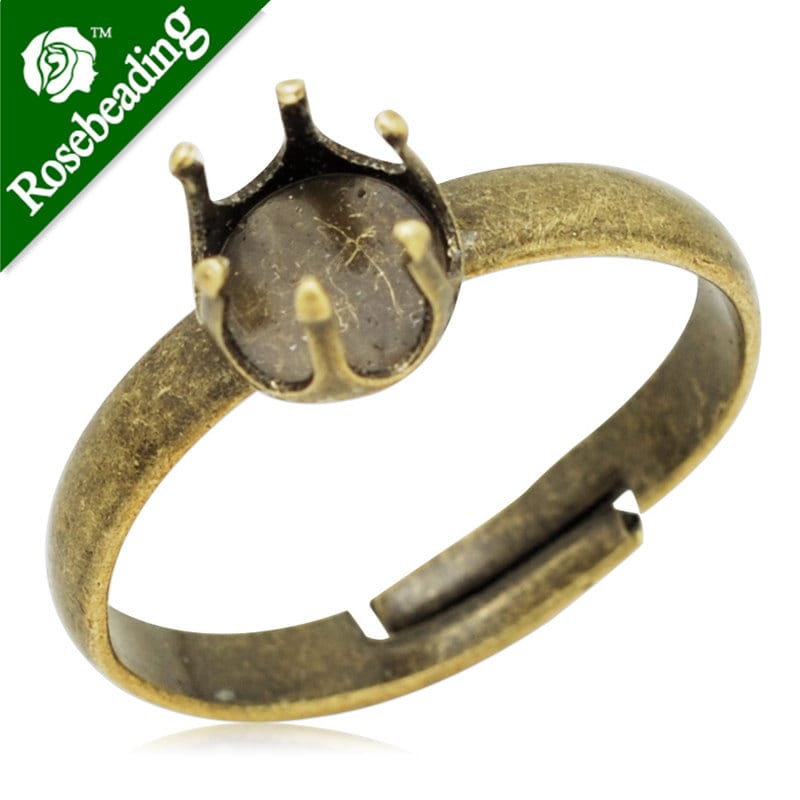 20PCS Crown Claw Setting Ring Blank Adjustable Ring Base - Etsy