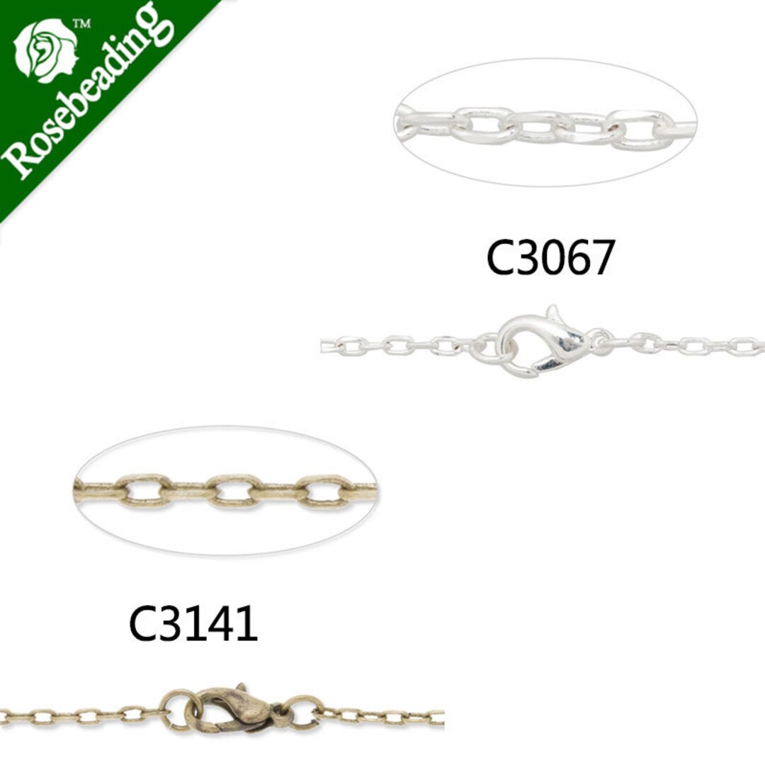 20PCS 2x3.5mm Brass Necklace Chain,self Closing Clasp,length 50cm - Etsy