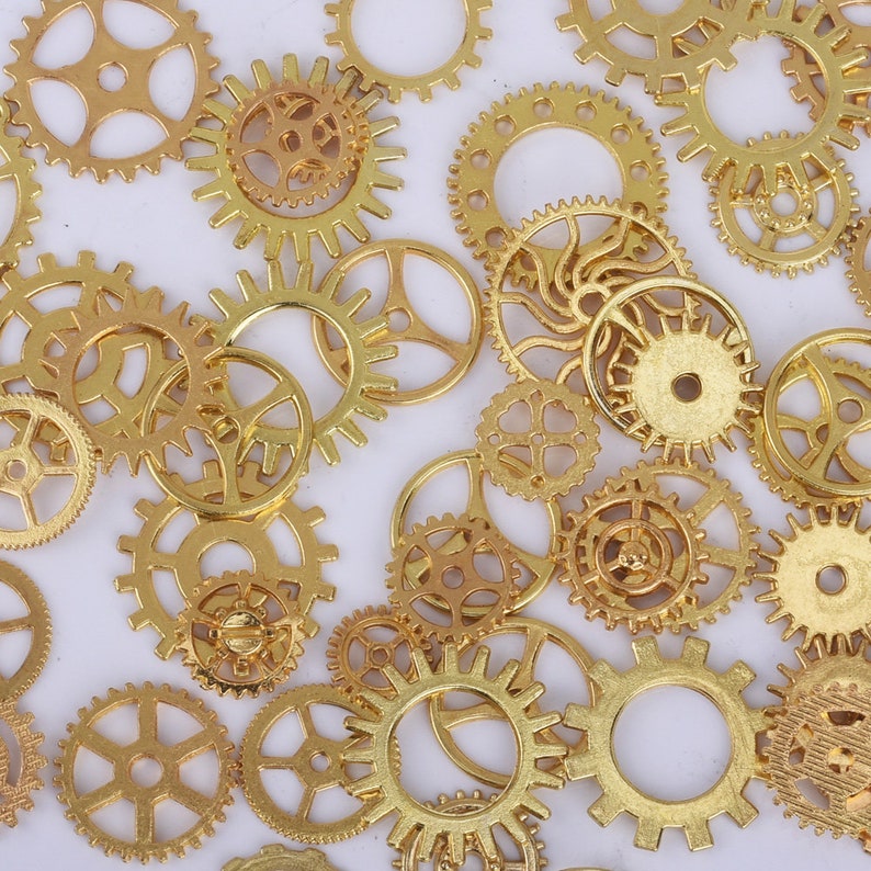 Alloy Gear Charms Collection Wheel Cogs Mechanical Punk Charm DIY ...
