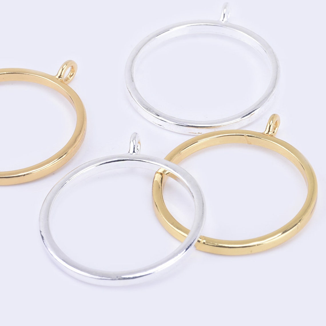 34mm Open Back Bezel Pendant Open Bezel Setting Round Charms - Etsy