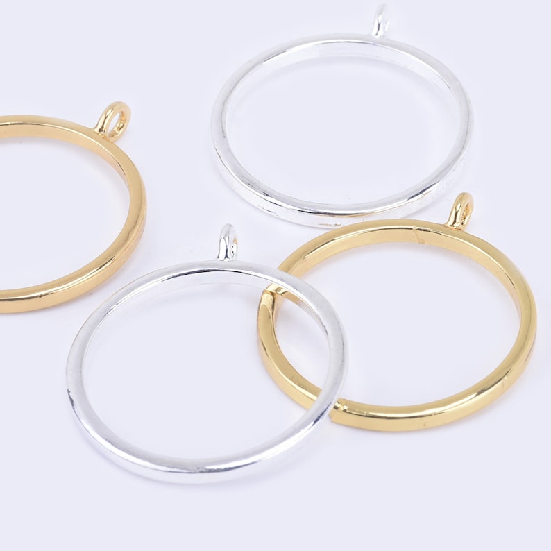 34mm Open Back Bezel Pendant Open Bezel Setting Round Charms - Etsy