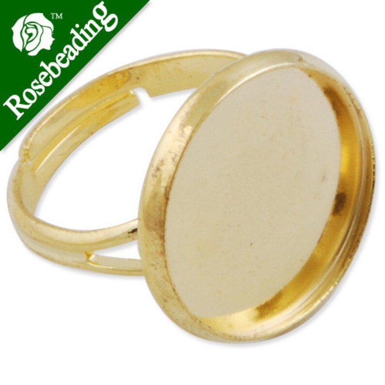 50PCS 16MM Round Adjustable Shallow bottom Ring Base | Etsy