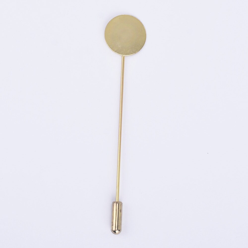 Brass Stick Pin Clutch Brooch Pin Platinum Broach Blanks 70mm | Etsy