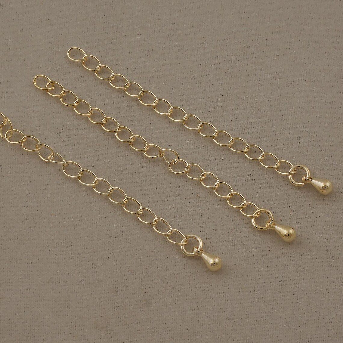 14K Gold Filled Chain Extender for Necklace Bracelet Supply Component ...
