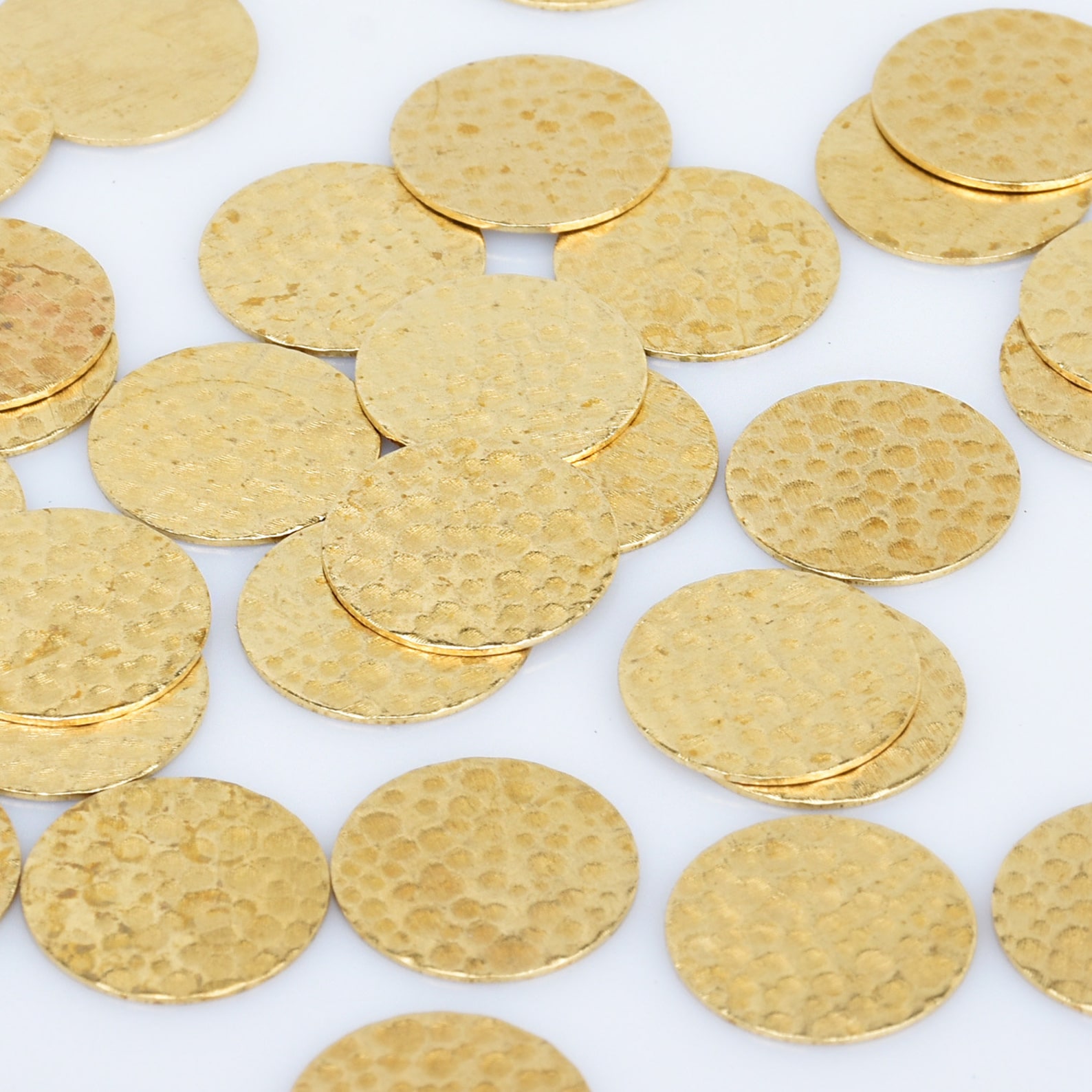 5/8 Brass Stamping Single-sided Hammered Brass Disc | Etsy