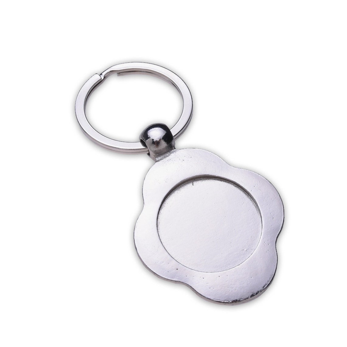 5pcs Flower Petal Bezel Key Chain ,photo Keychains DIY Kit - Blank ...