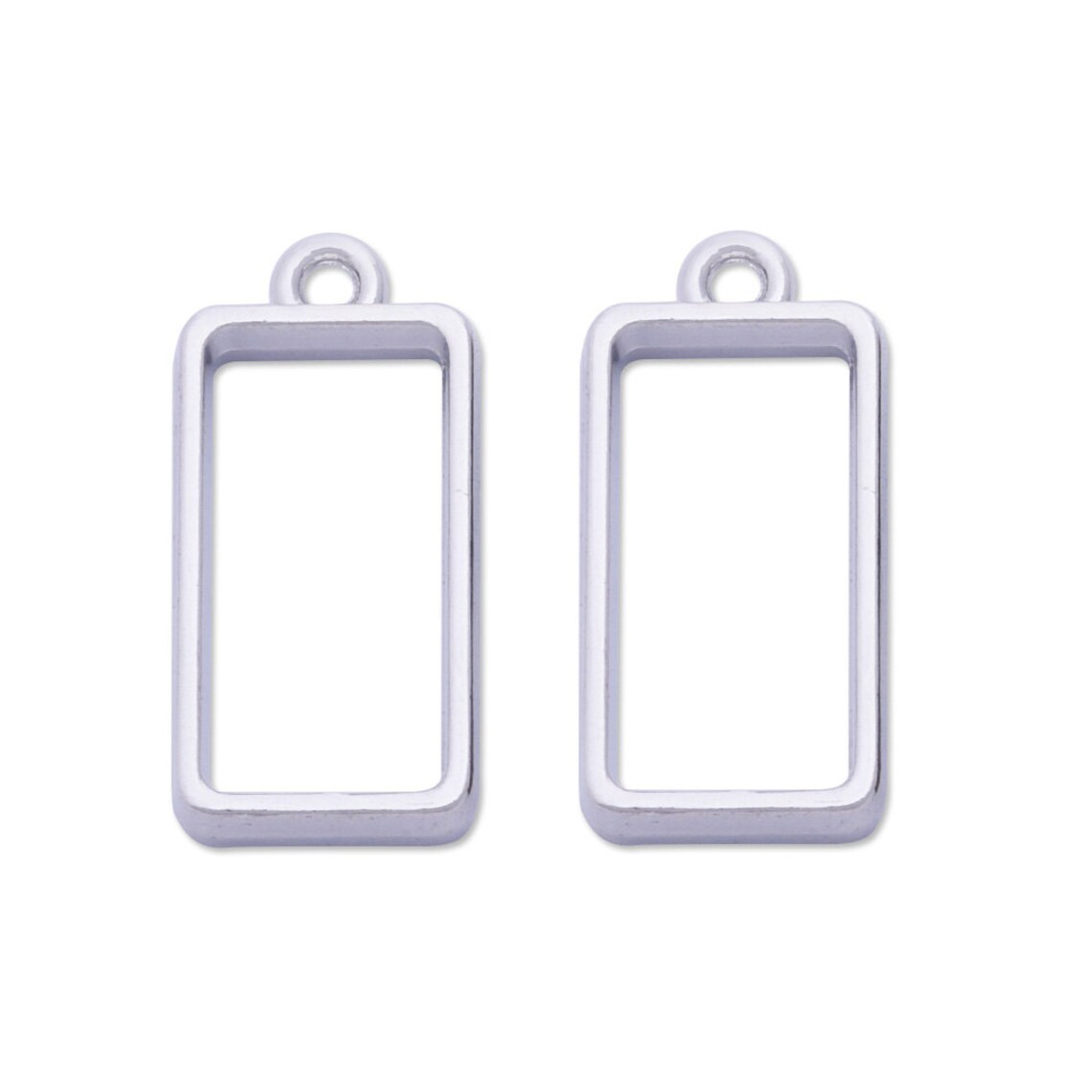 10 Metal Rectangular Frame 20114mm Open Back Pendant Resin - Etsy