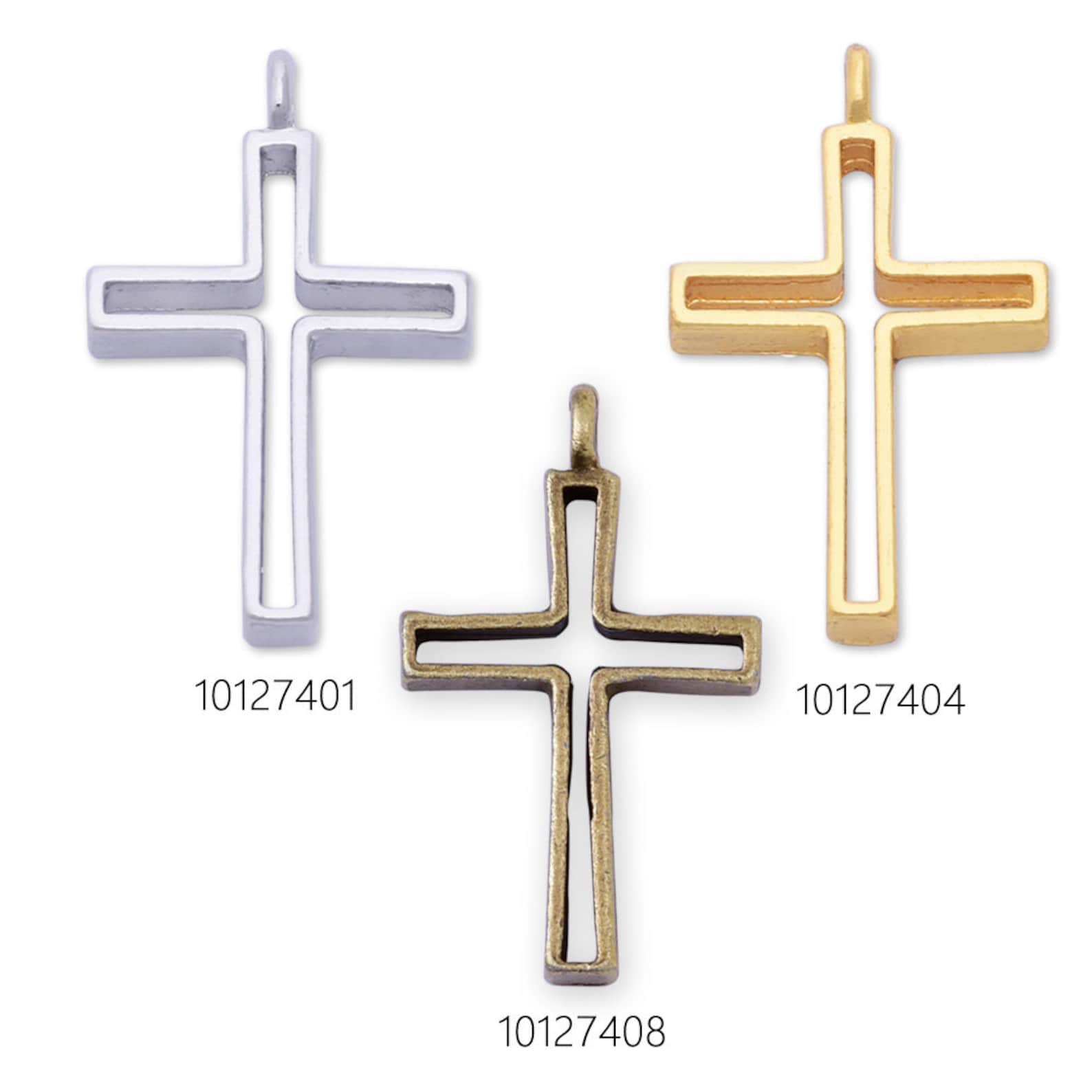 10 Metal Cross Frame 33*23*4mm Open Back Pendant Zinc Alloy Pendant ...