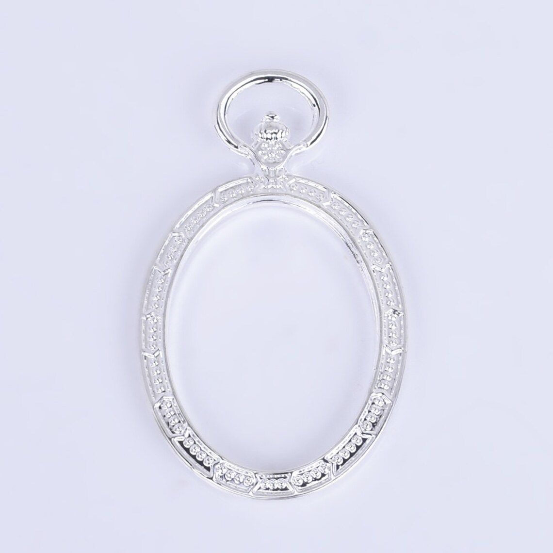 53*31*3mm Oval Open Back Pendant Resin Setting Blanks Open Frame ...