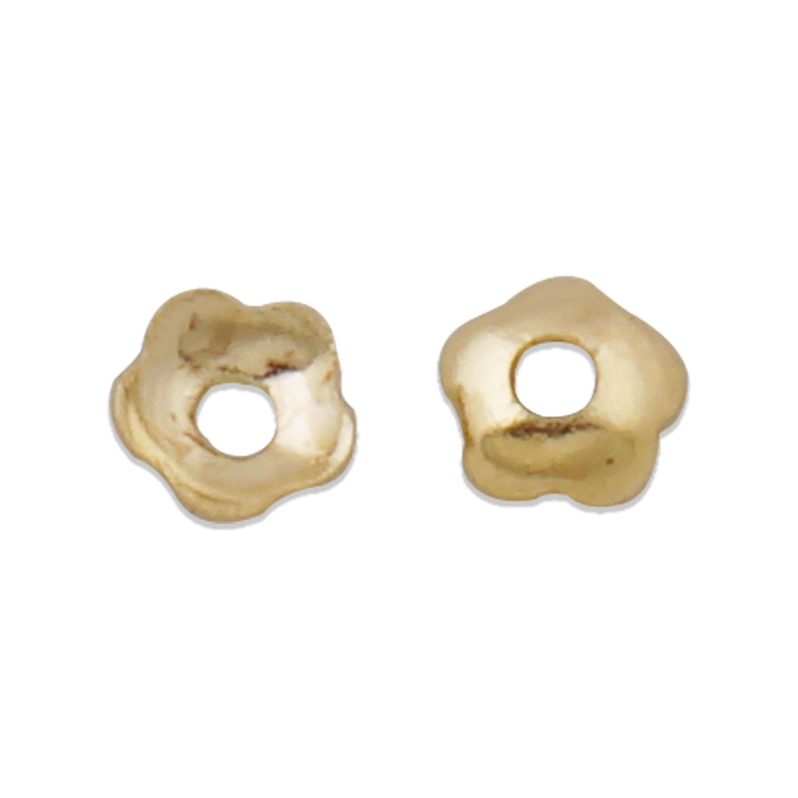 200PCS 14k Gold Filled Bead Caps, 4mm Gold Filled Flower Bead Caps, Can ...