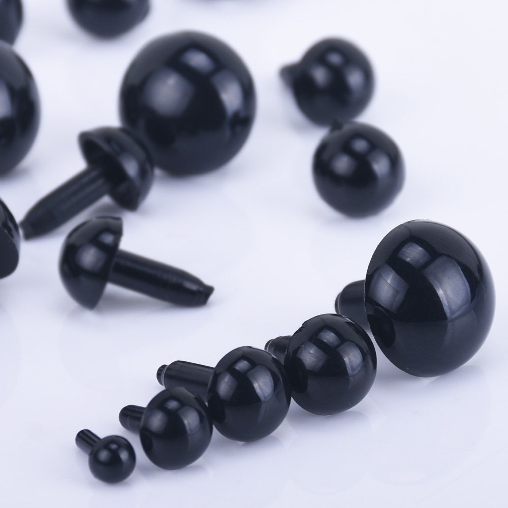 4.5/7.5/9/10.5/15mm Black Animal Eyes Round Eyes Plastic Eyes | Etsy