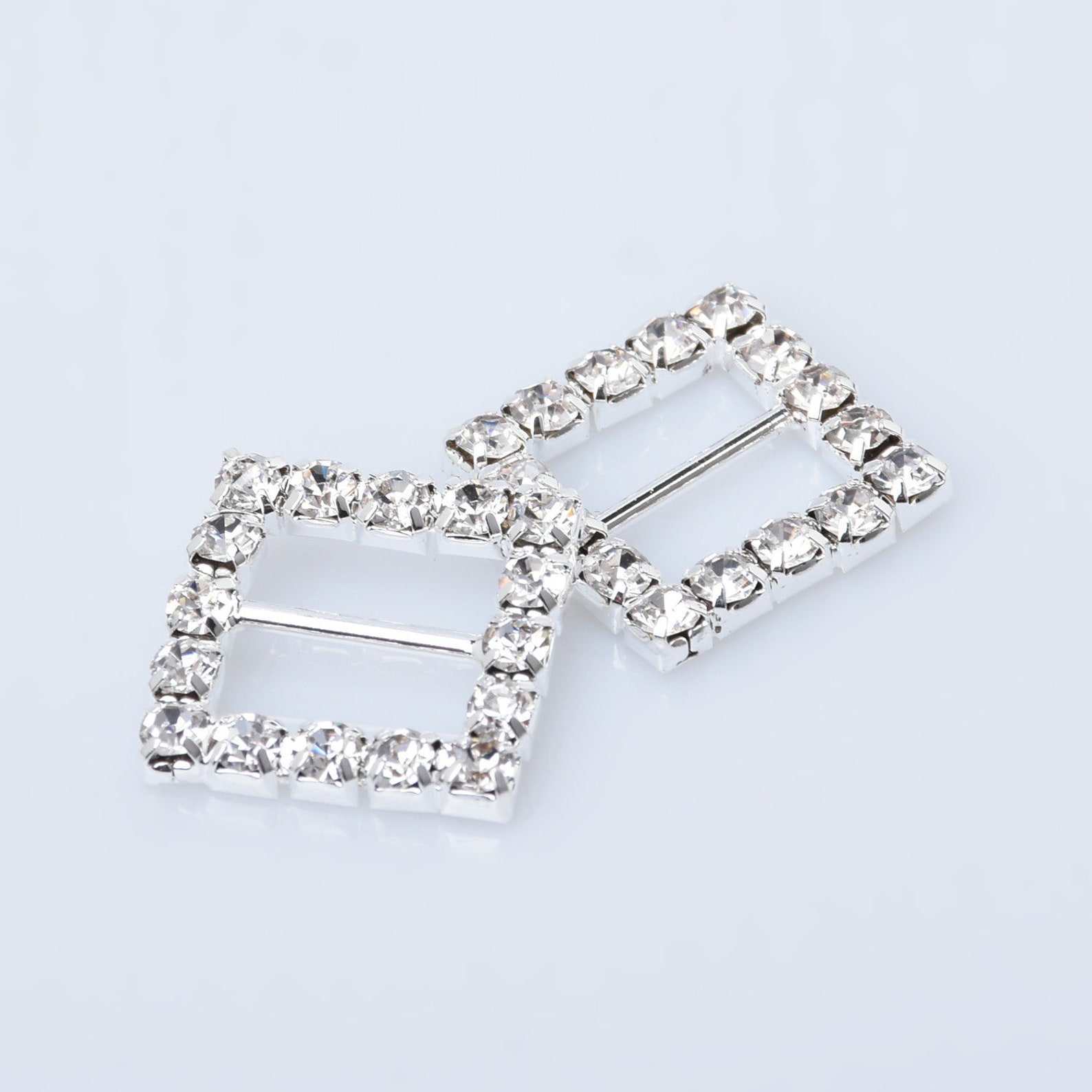Bling Metal Rhinestone Buckle Sliders Square/rectangle/teardrop/heart ...