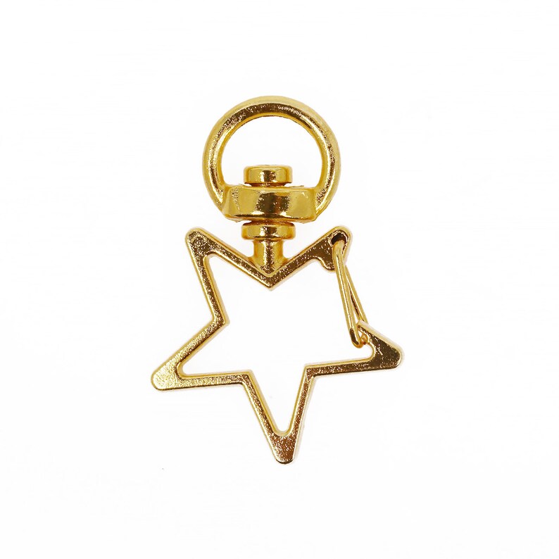 10PCS Alloy Keychain Star Shape Key Rings With Swivel - Etsy
