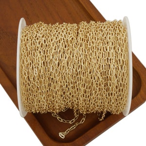 14k Gold Filled Paper Clip Chain - Unfinished, Perfect for Bracelets ...