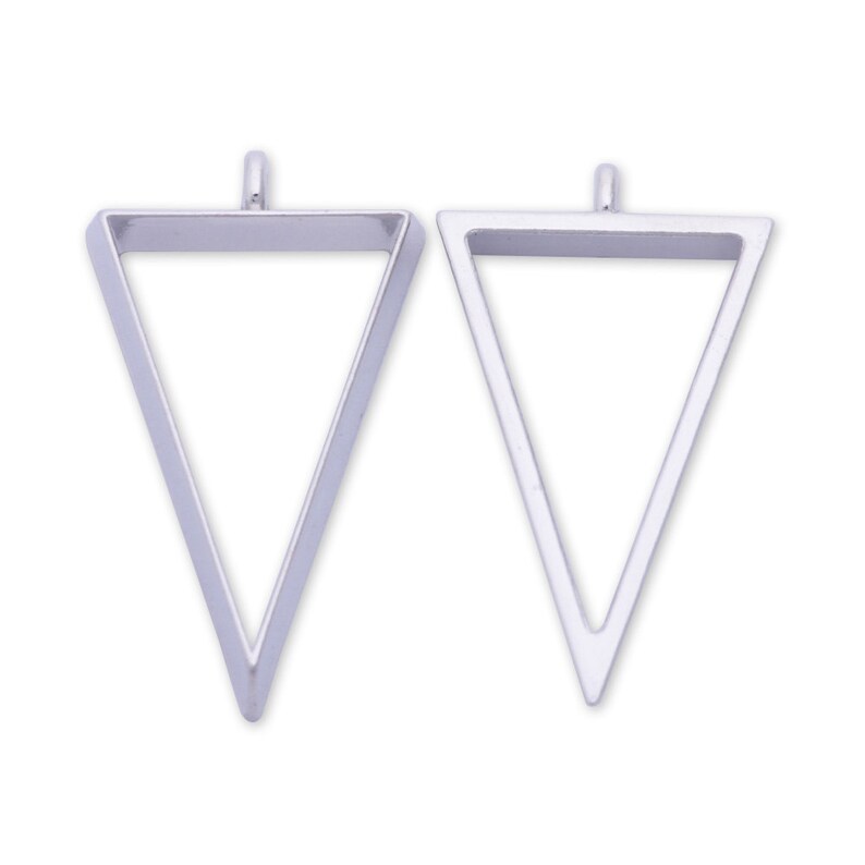 10 Metal Triangle Frame 35224mm Open Back Pendant Trays - Etsy