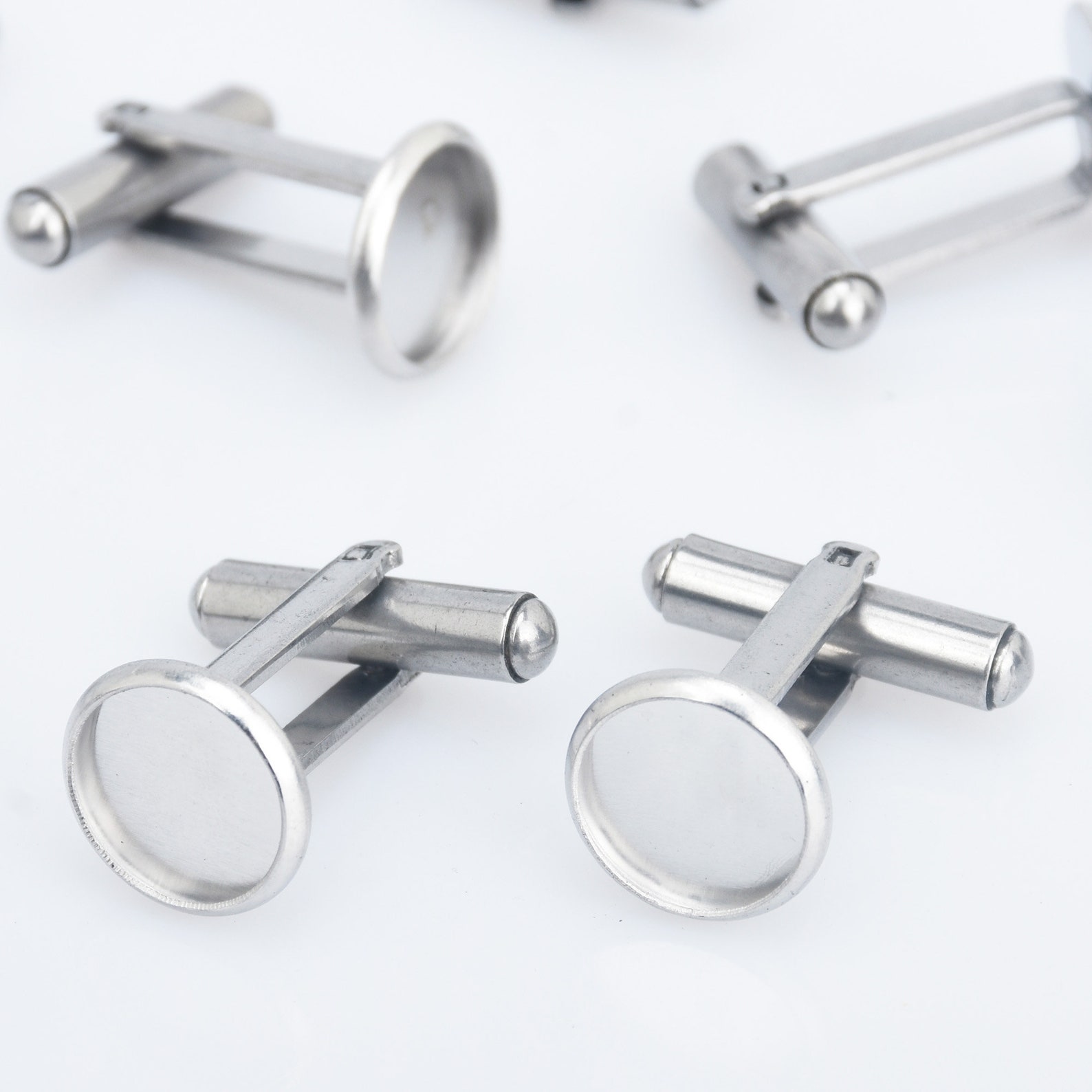 Stainless Steel Cufflink Blanks French Cufflink Base With | Etsy