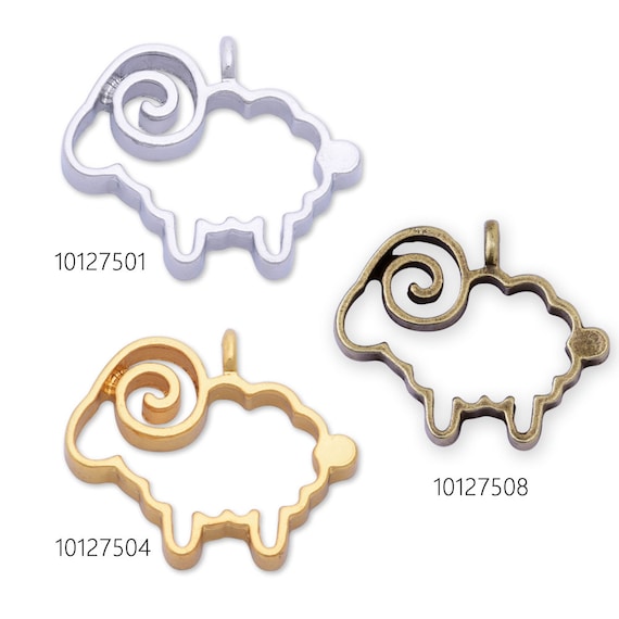 10 Metal Sheep Frame 30264mm Open Back Pendant Zinc Alloy | Etsy
