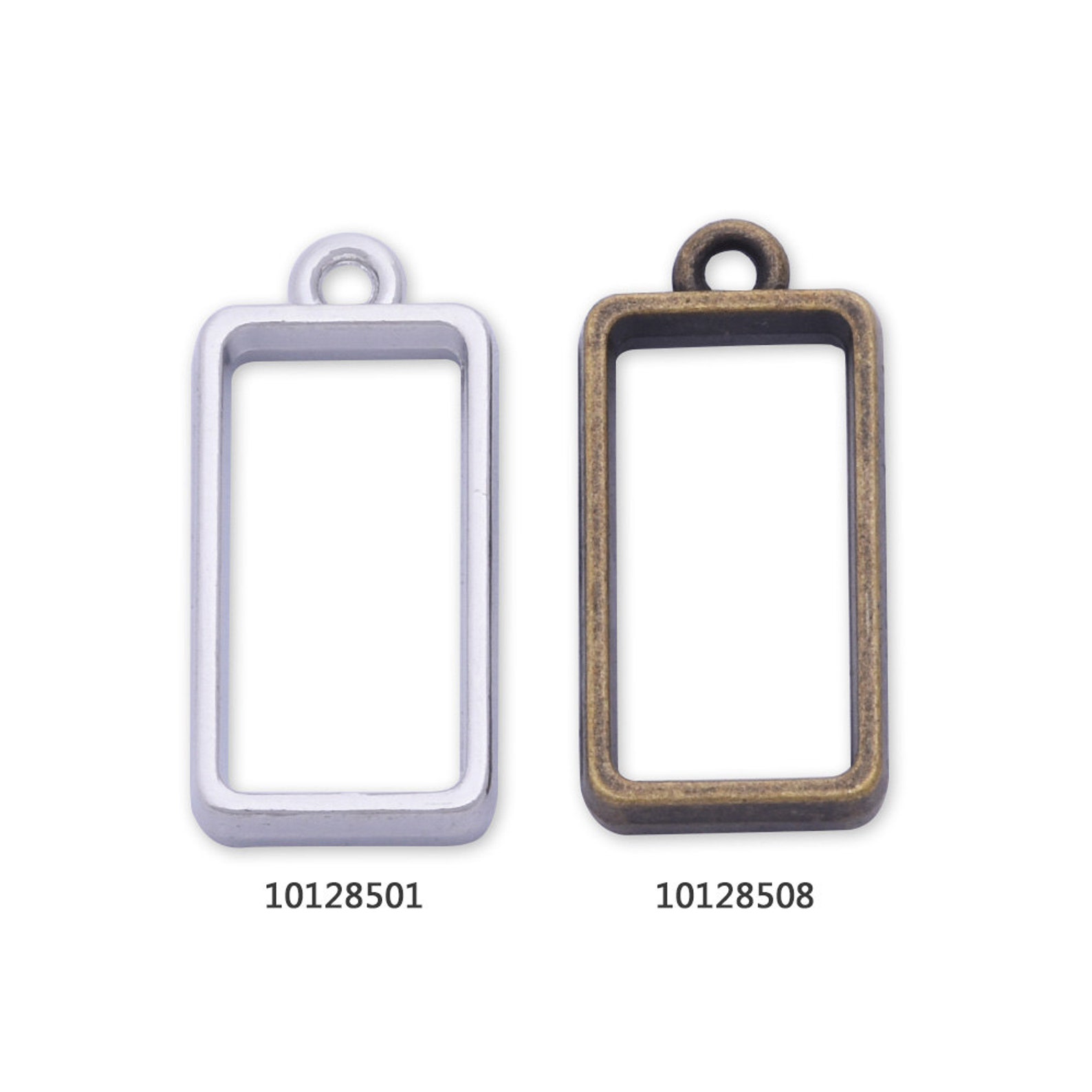 10 Metal Rectangular Frame 20114mm Open Back Pendant Resin - Etsy