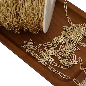 14k Gold Filled Paper Clip Chain - Unfinished, Perfect for Bracelets ...