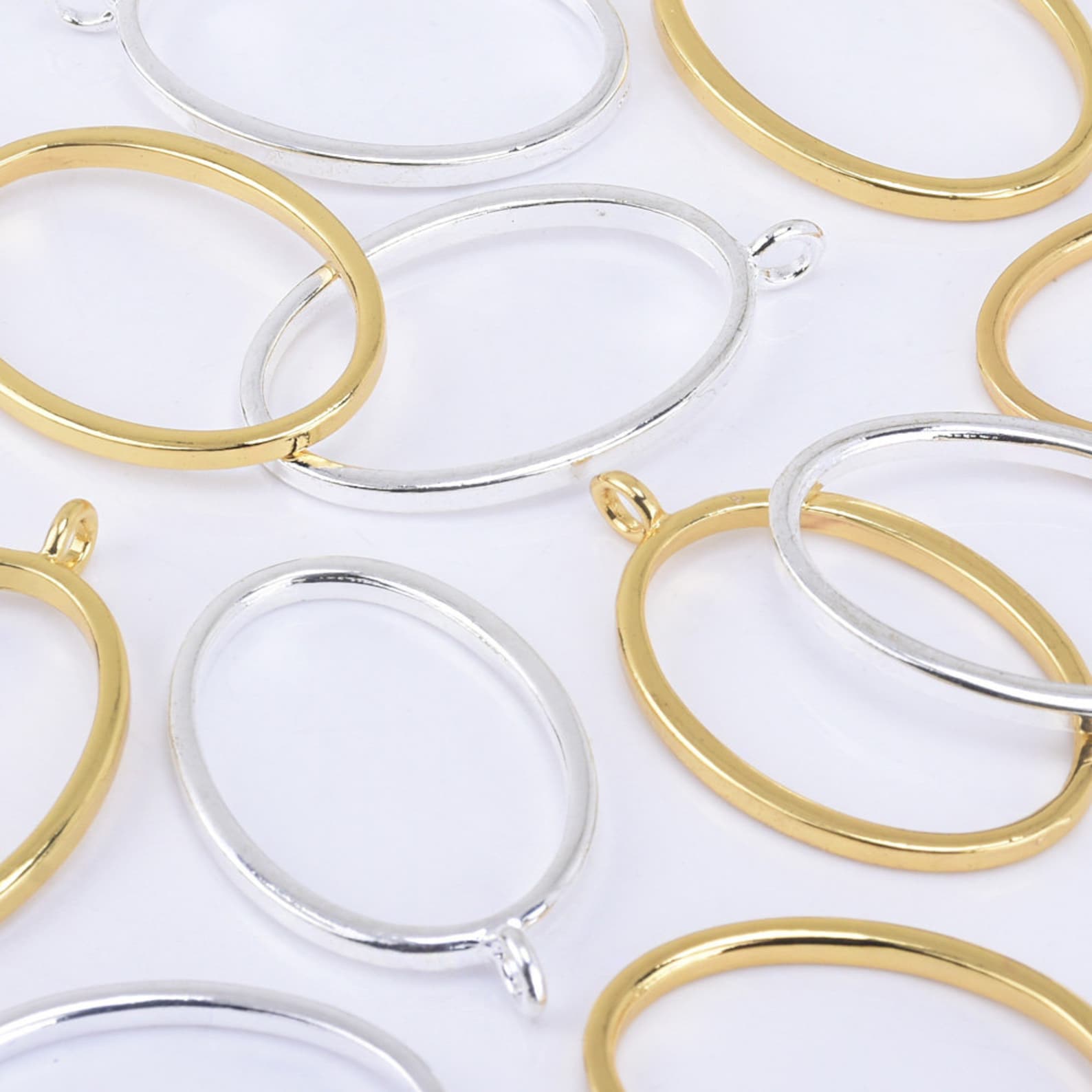 4326mm Zinc Alloy Oval Open Back Bezel Pendant Resin Frame - Etsy