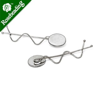 20pcs Minimalist Simple Hair Slide With 13*18mm Oval Bezel, Hair ...