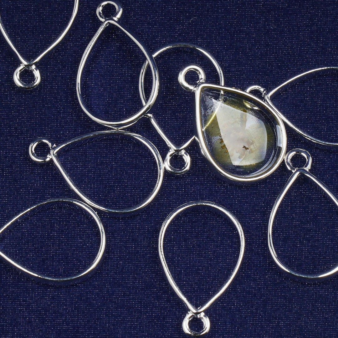 12*17mm Teardrop Open Back Bezel Pendant Open Bezel Setting Teardrop ...