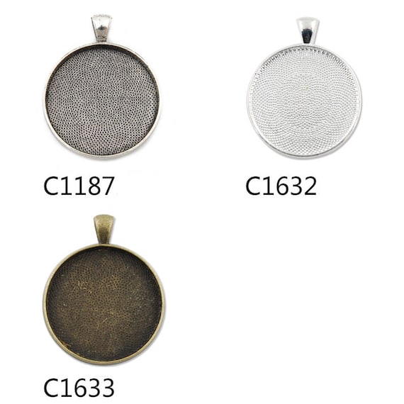 20PCS 30mm Round Cameo Cabochon Bezel Base Setting Pendants | Etsy