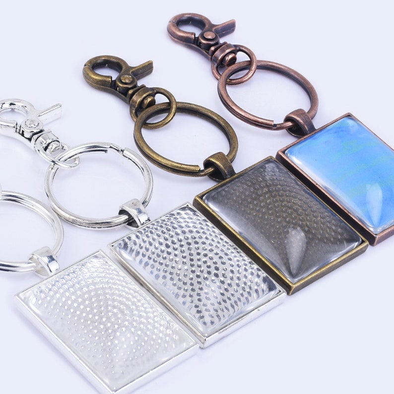 2535mm Zinc Alloy DIY Key Chain Kits Bezel Pendant Trays - Etsy