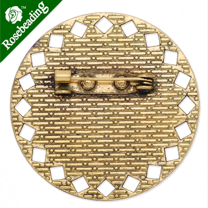 10pcs Cameo Brooch Base With 25mm Bezel Fit 25mm Round | Etsy