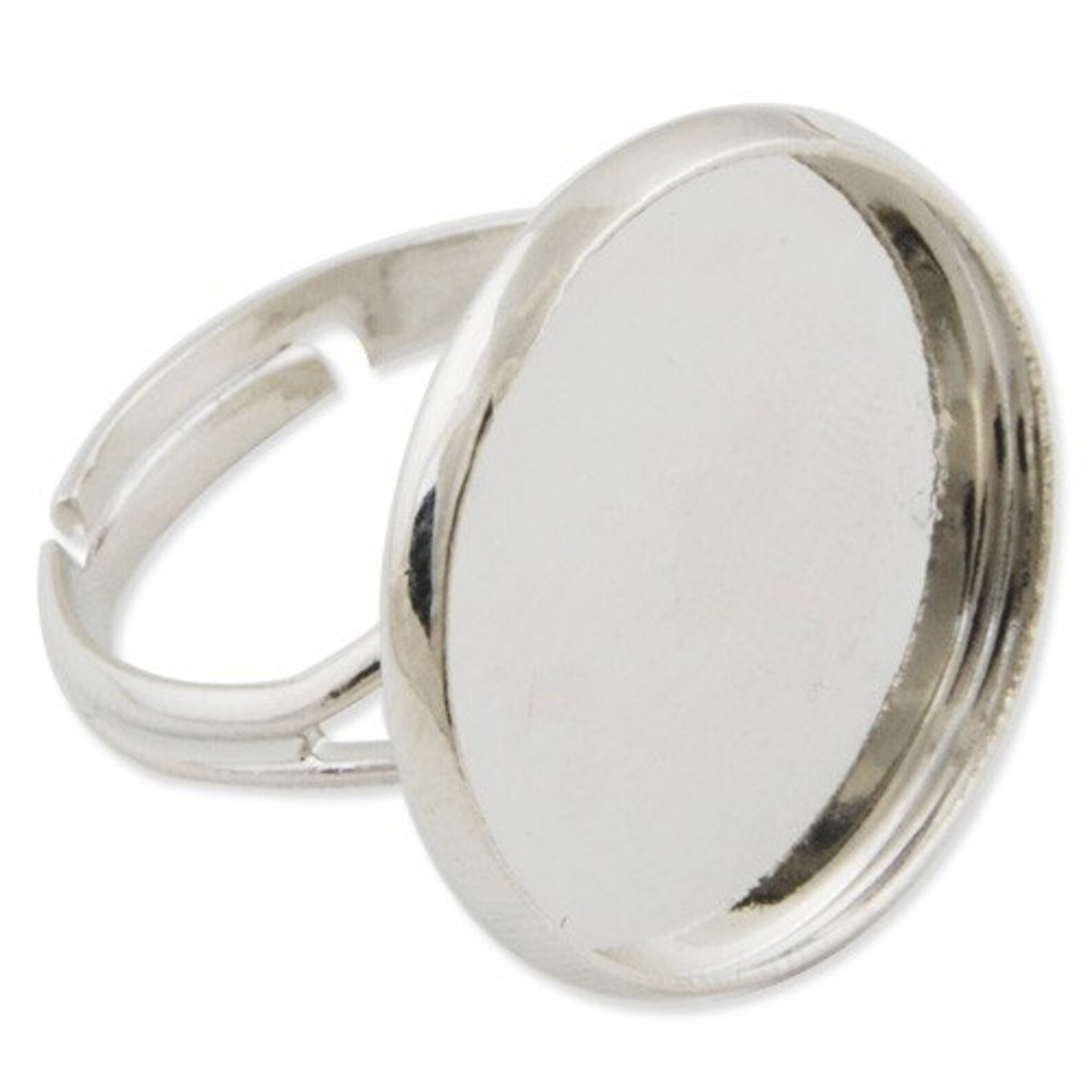 50PCS Round Adjustable Shallow Bottom Ring Base Settingfit - Etsy