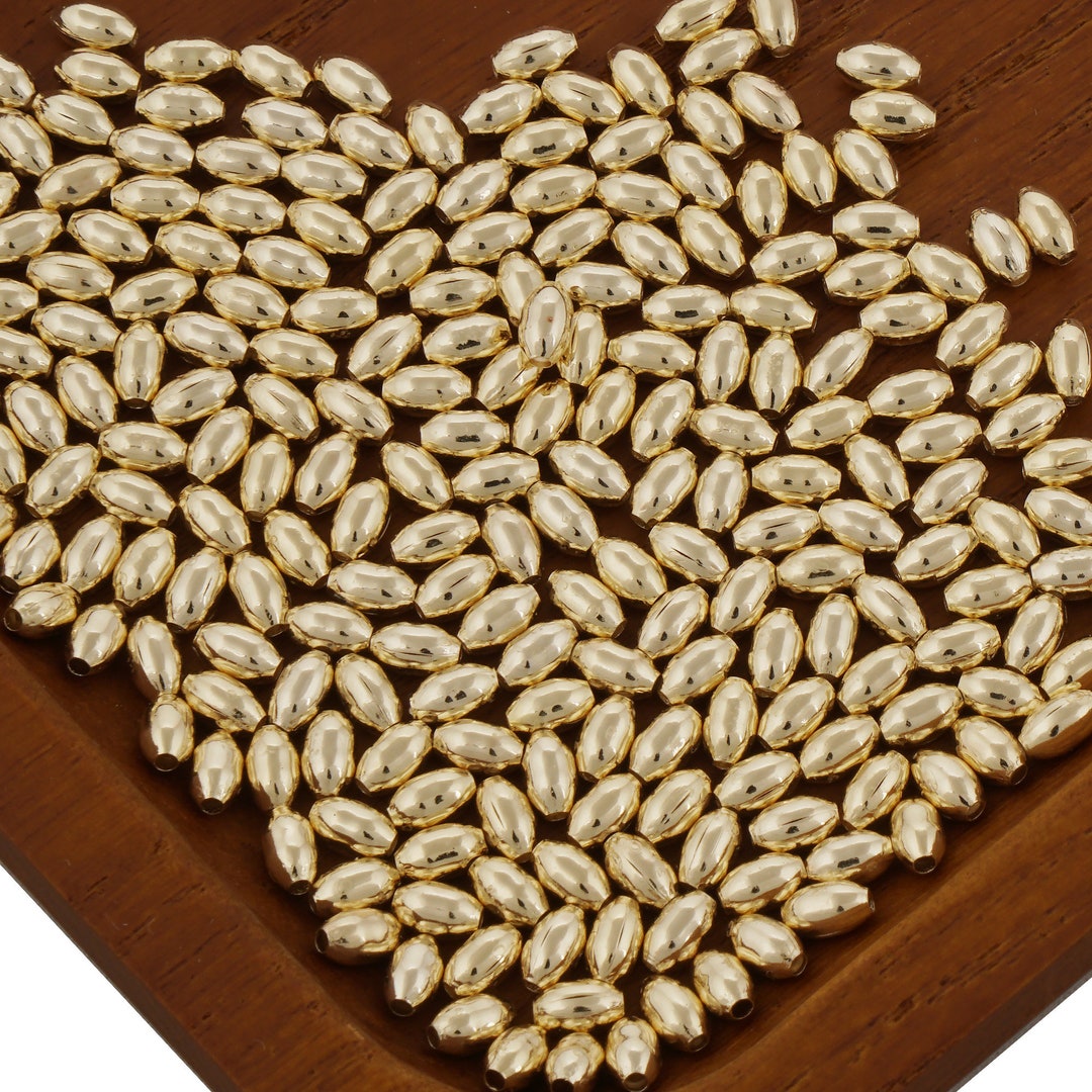 3*5mm 14K Gold Filled Oval Beads for Bracelet Necklace Jewelry Making ...