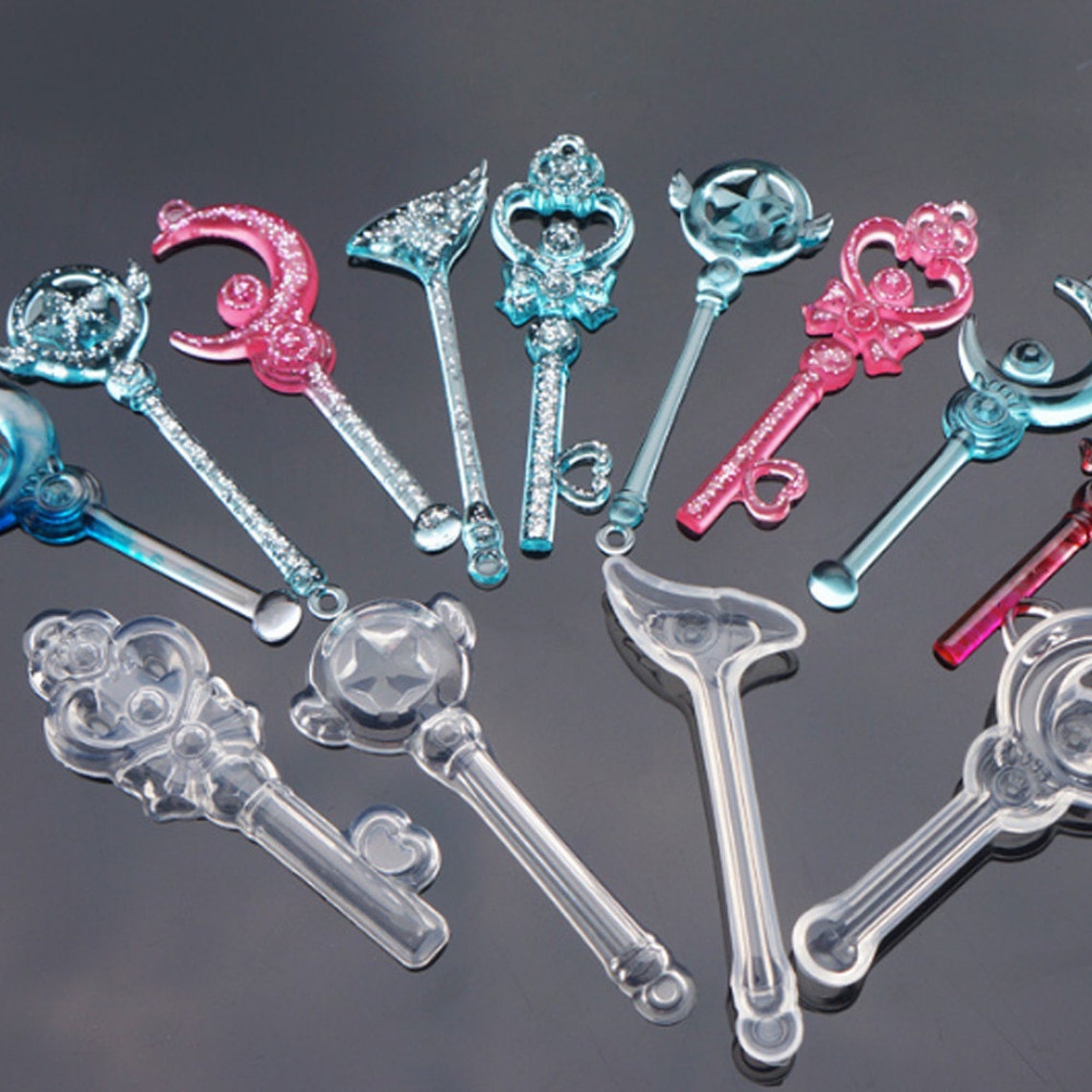 1 Magic Wand Pendant 69mm Transparent Resin Silicone Mould | Etsy