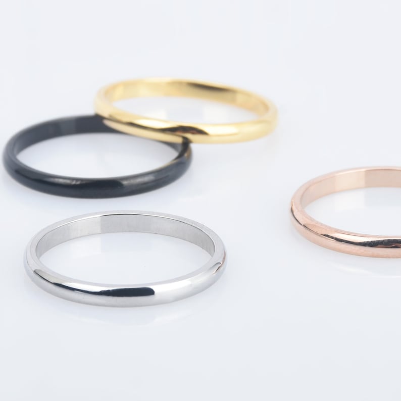 Smooth Titanium Steel Ring 2mm Width Ring Blank Stainless | Etsy