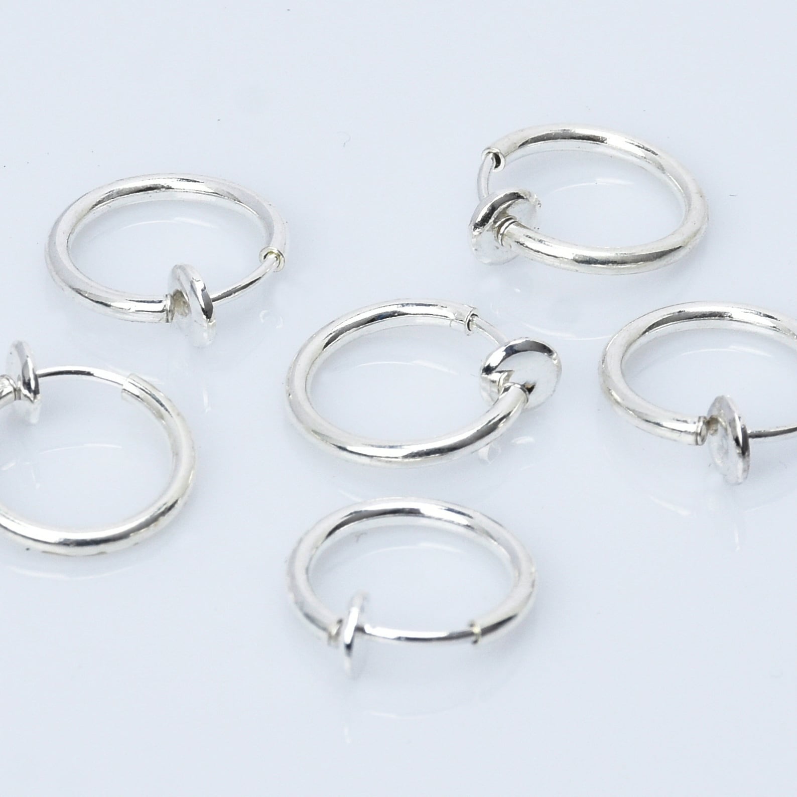 Clip on Earring Hoops Non Pierced Ears Stainless Steel Spring - Etsy