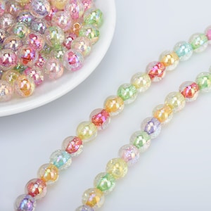 10mm/14mm Pastel Beads Plastic Round Beads Mix Translucent Acrylic or ...
